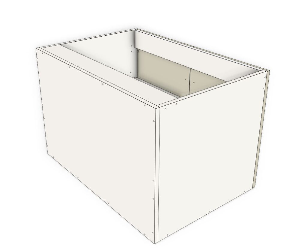 Base Cabinet 2 Doors With Vertical Rail – Kitchens Orange
