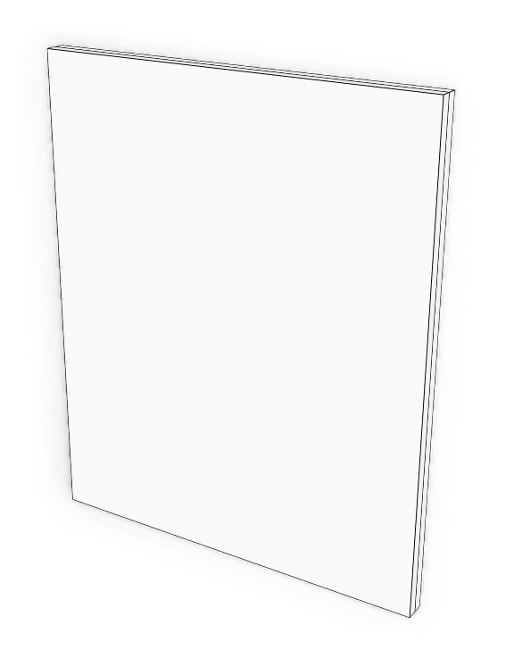 Finished Panel Edge 1L-2S – Kitchens Orange