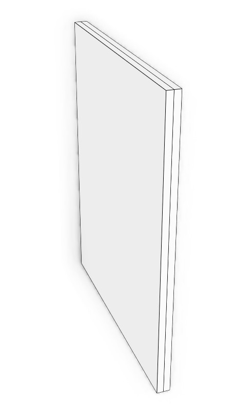 Finished Panel Edge 2L-2S – Kitchens Orange