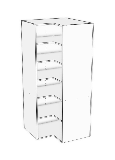 Tall Corner 90 Open Cabinet – Kitchens Orange