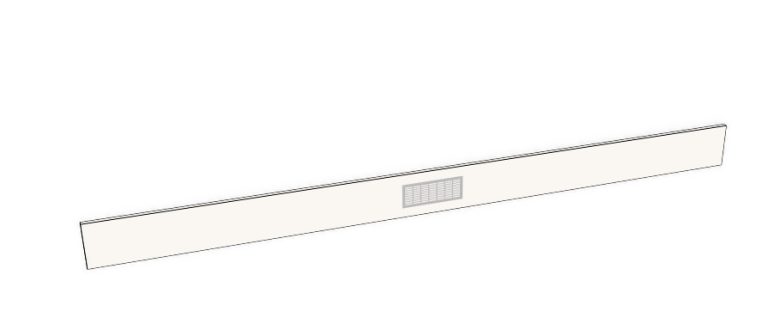 Wall Bulkhead Straight With Vent Cutout – Kitchens Orange